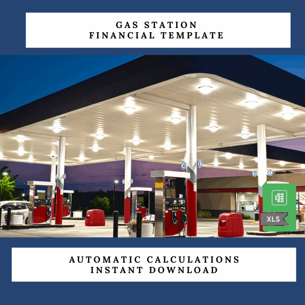 Gas Station Financial Template | Gas Station Excel Spreadsheet for ...